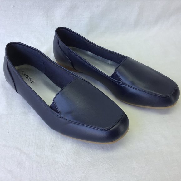 Classique | Shoes | Nwt Classique Womens Shoes Blue Slipon Flats ...